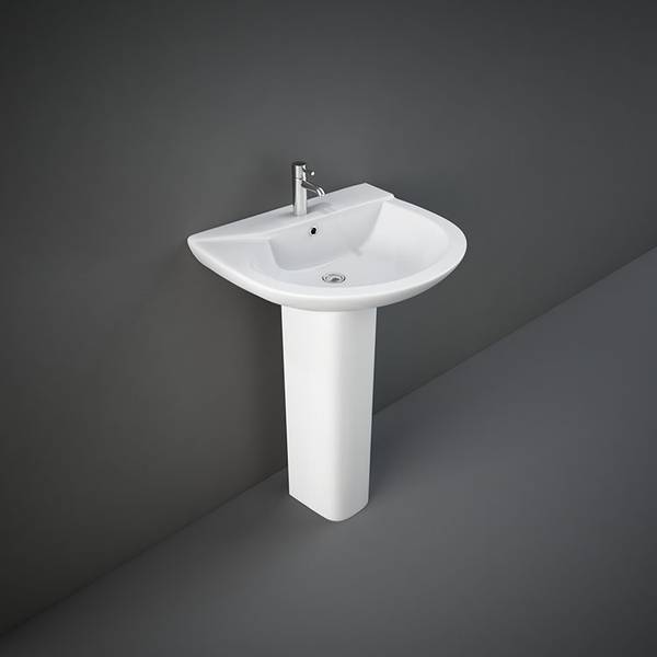 Nabina Ceramic | RAK-LIWA ALPINE WHITE IVORY PEDESTAL WASH BASINS
