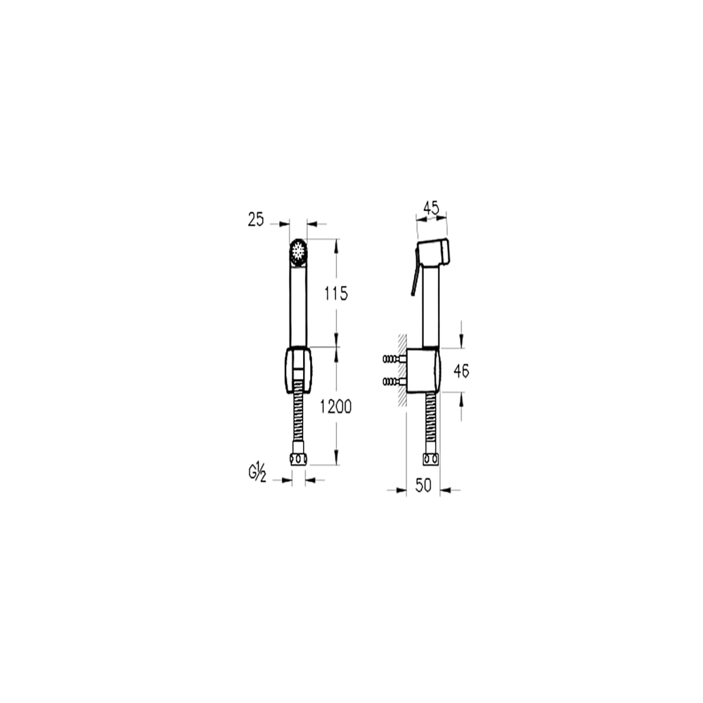 Nabina Ceramic | Bidet Spray Copper