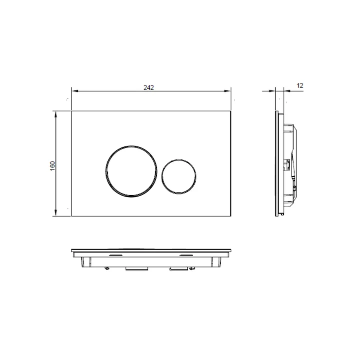 Nabina Ceramic | WC Push Plate White