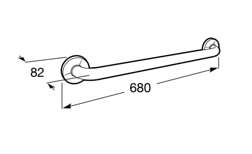 Nabina Ceramic | Grab Rails Polished Chrome Access