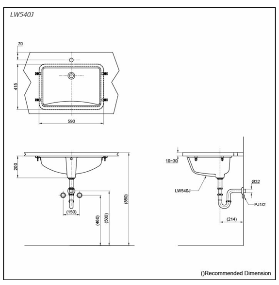 Nabina Ceramic | Under Counter Lavatory